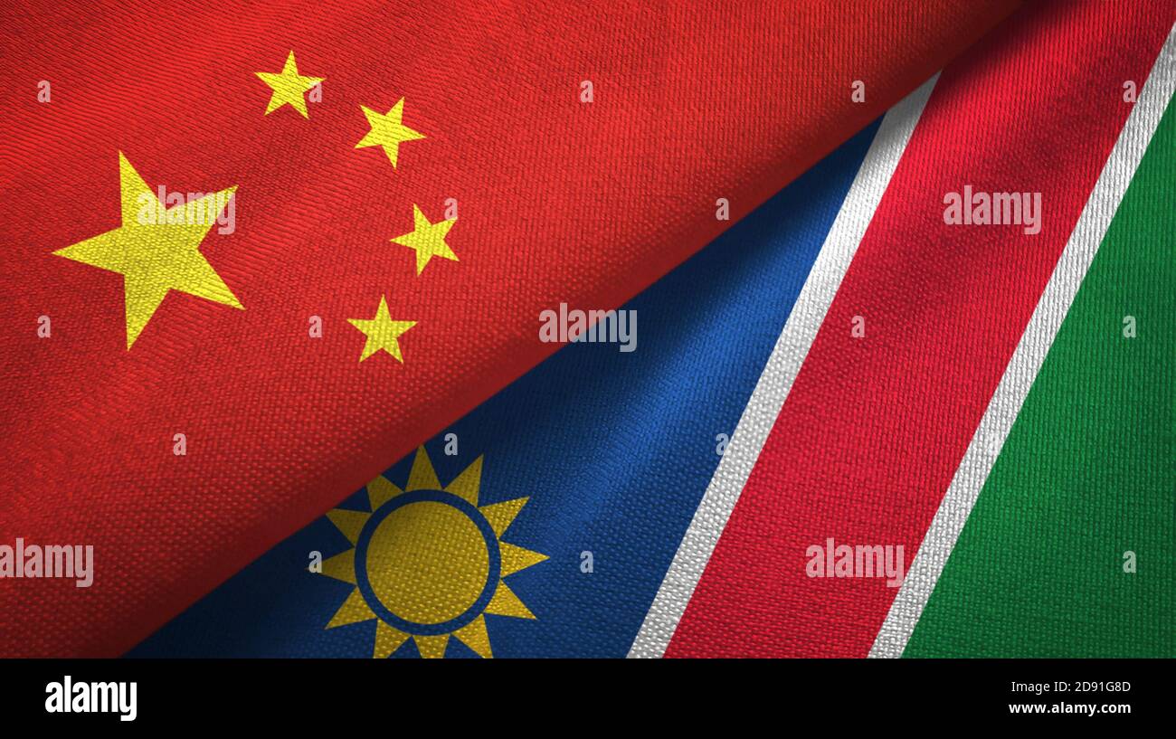 China namibia flag hi-res stock photography and images - Alamy
