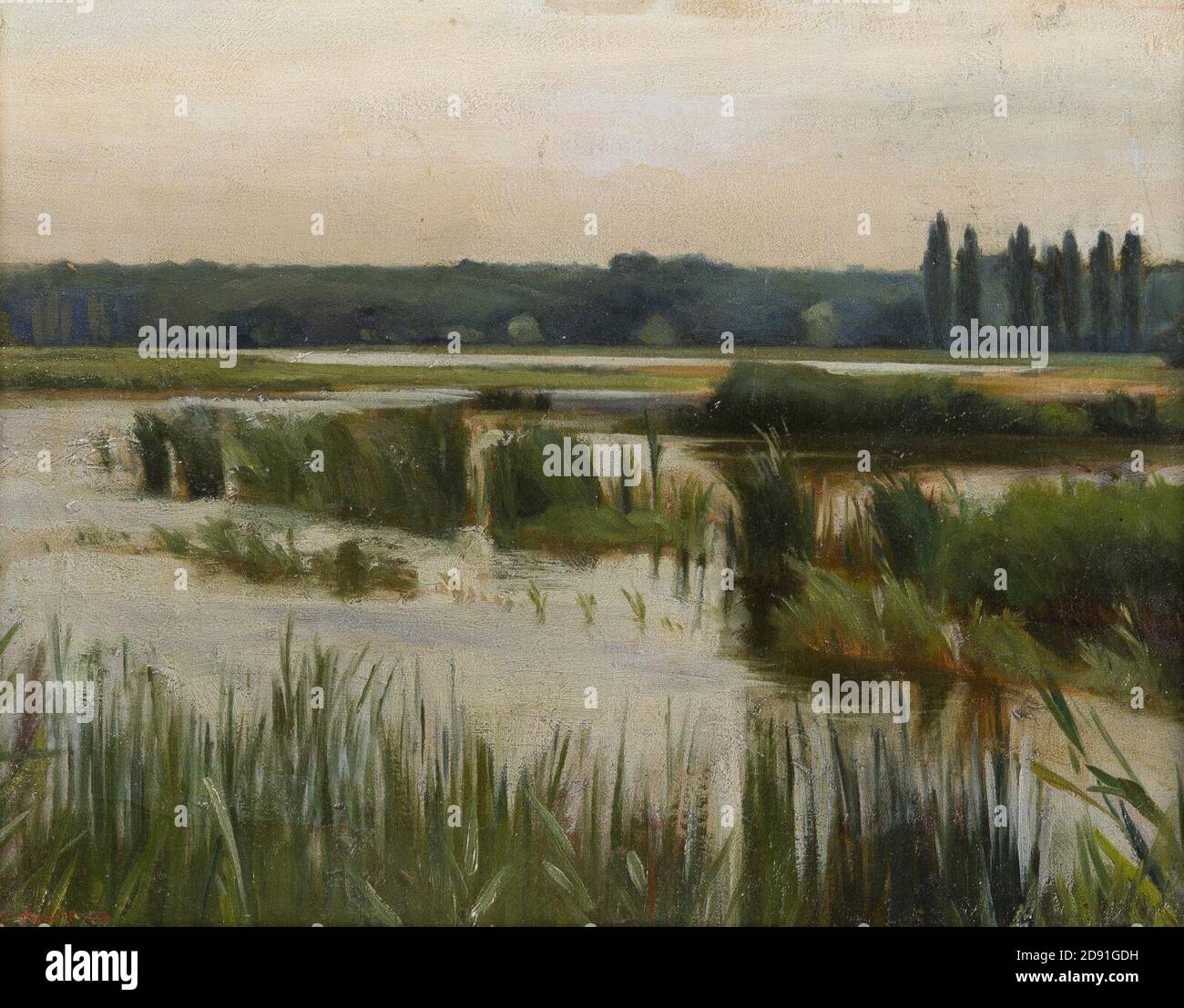 Karl Maria Thuma - Landscape with a Pond Stock Photo - Alamy