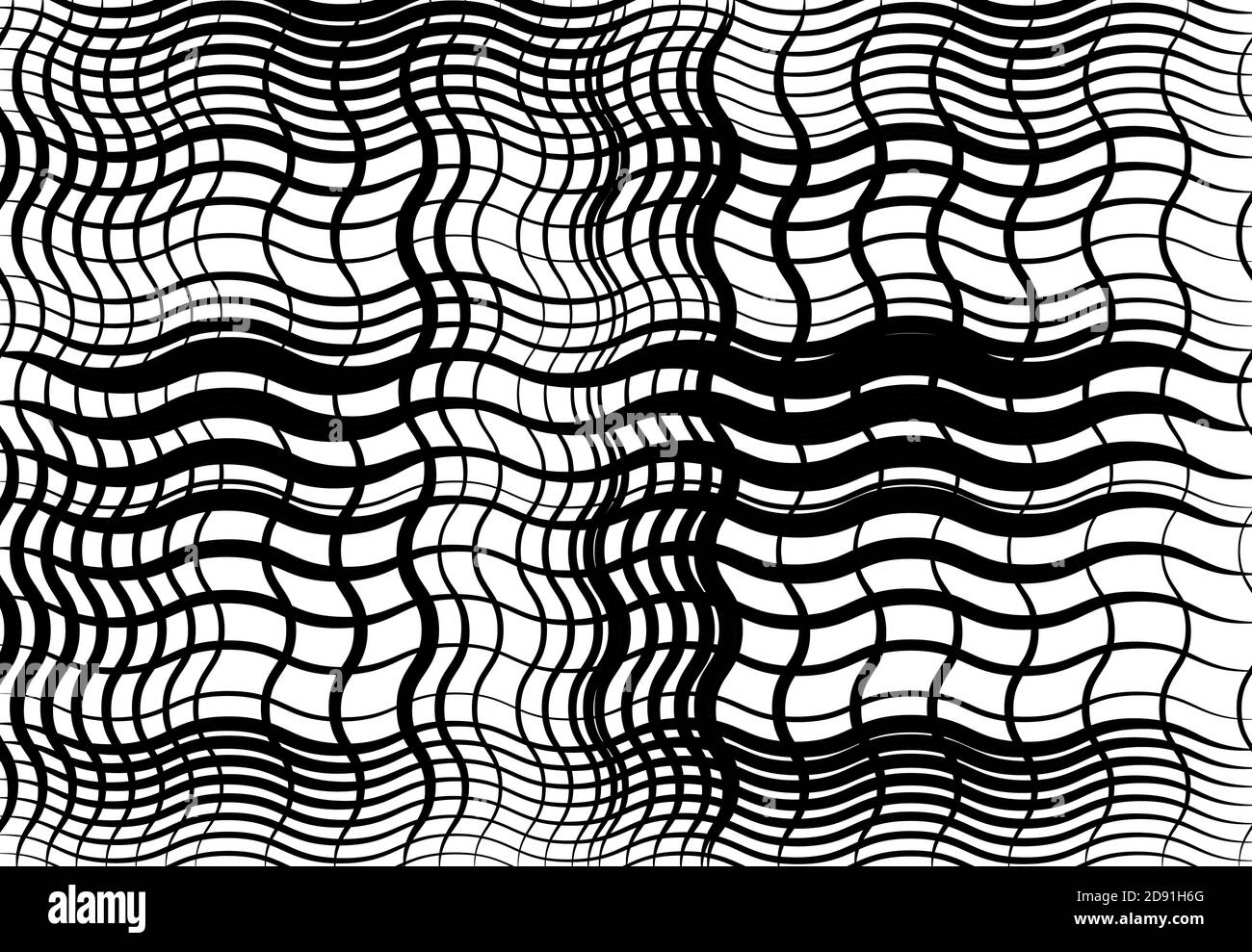 Grid Mesh Of Wavy Undulating Waving Billowy Lines Abstract Black And White Grayscale