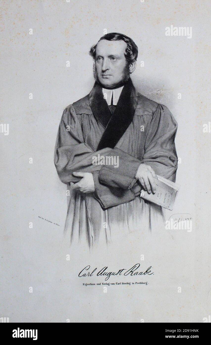 Karl August Raabe Litho Stock Photo - Alamy