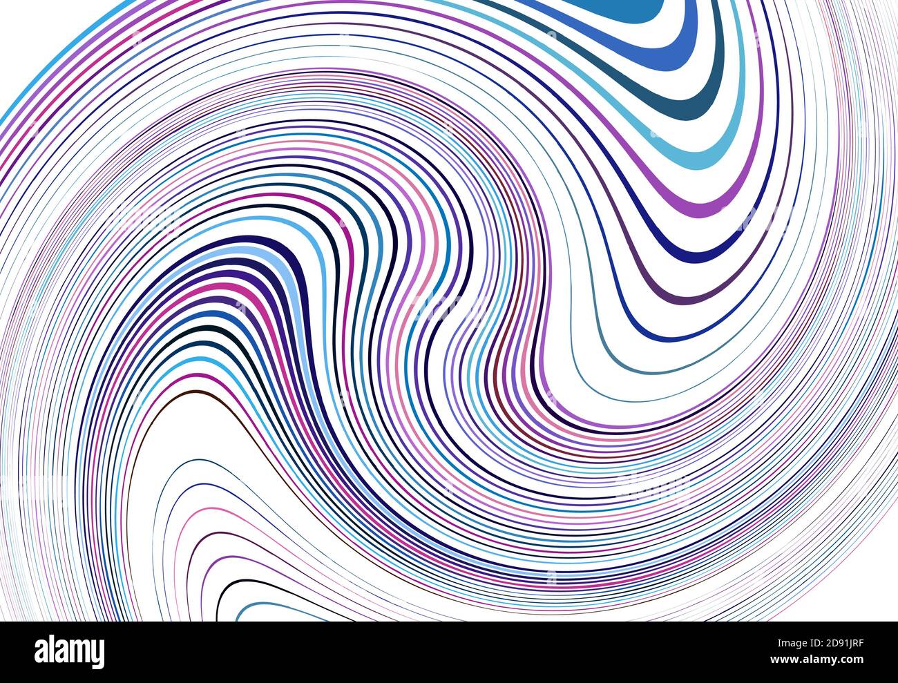 Twist, vortex lines, stripes. Wavy, waving concentric strips and ...