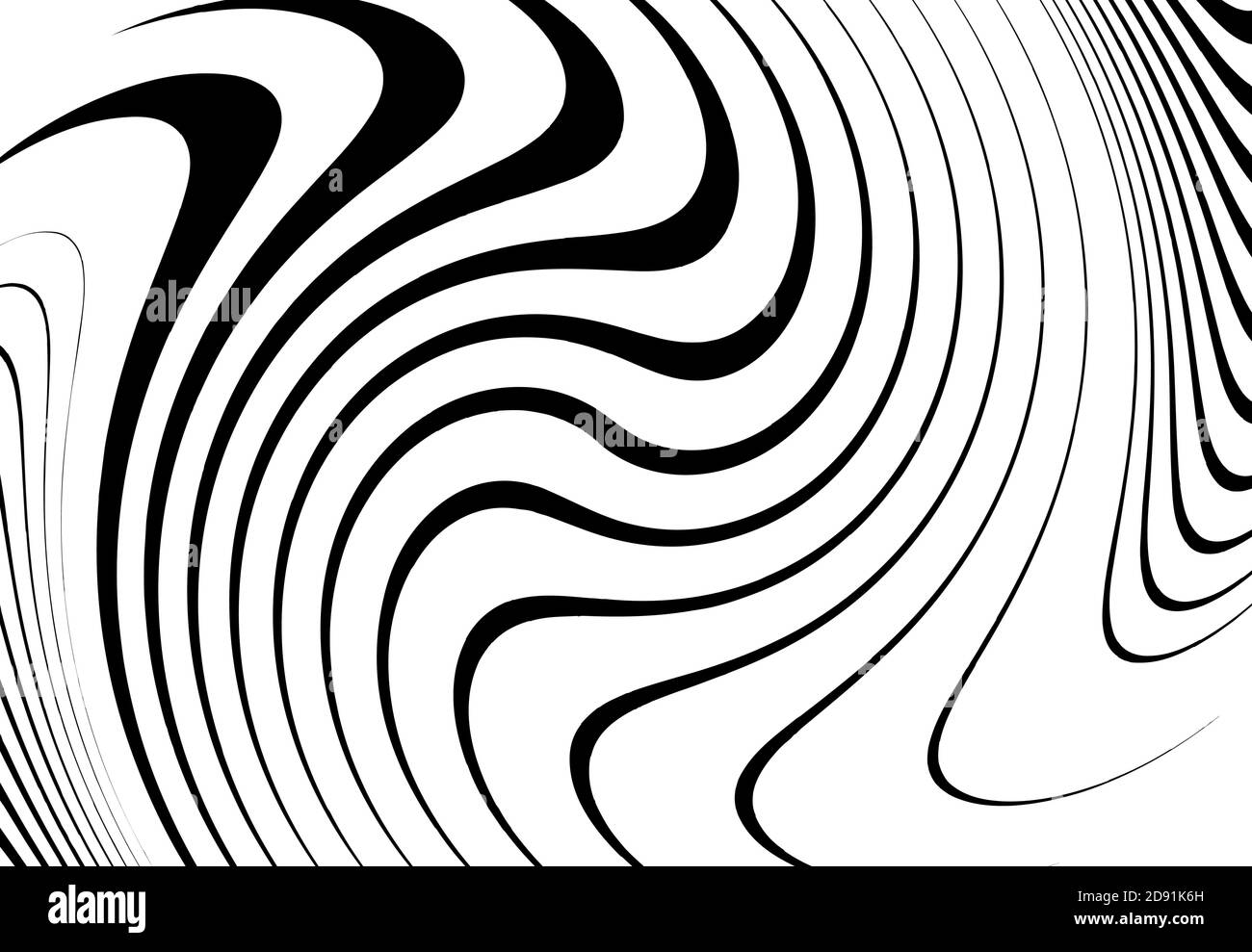 Twist, vortex lines, stripes. Wavy, waving concentric strips and ...