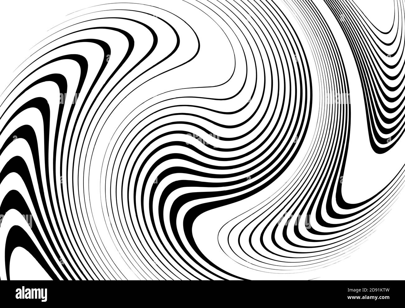 Twist, vortex lines, stripes. Wavy, waving concentric strips and ...