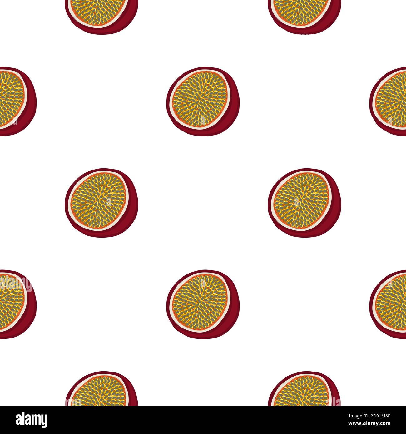 Illustration on theme big colored seamless passion fruit, bright ...