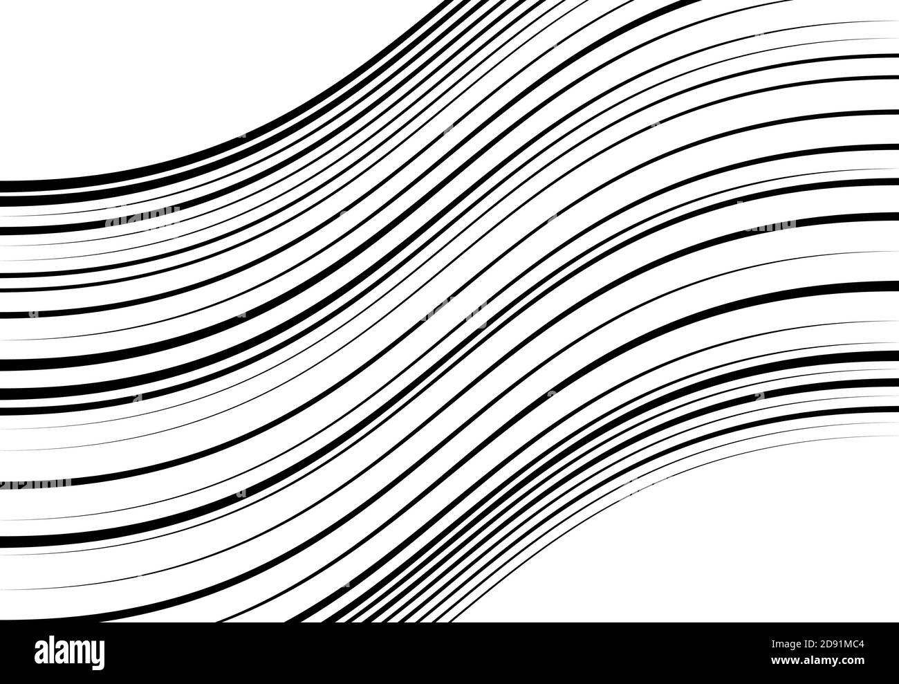 Abstract wavy, waving, billowy and undulating lines, stripes. Squiggly ...