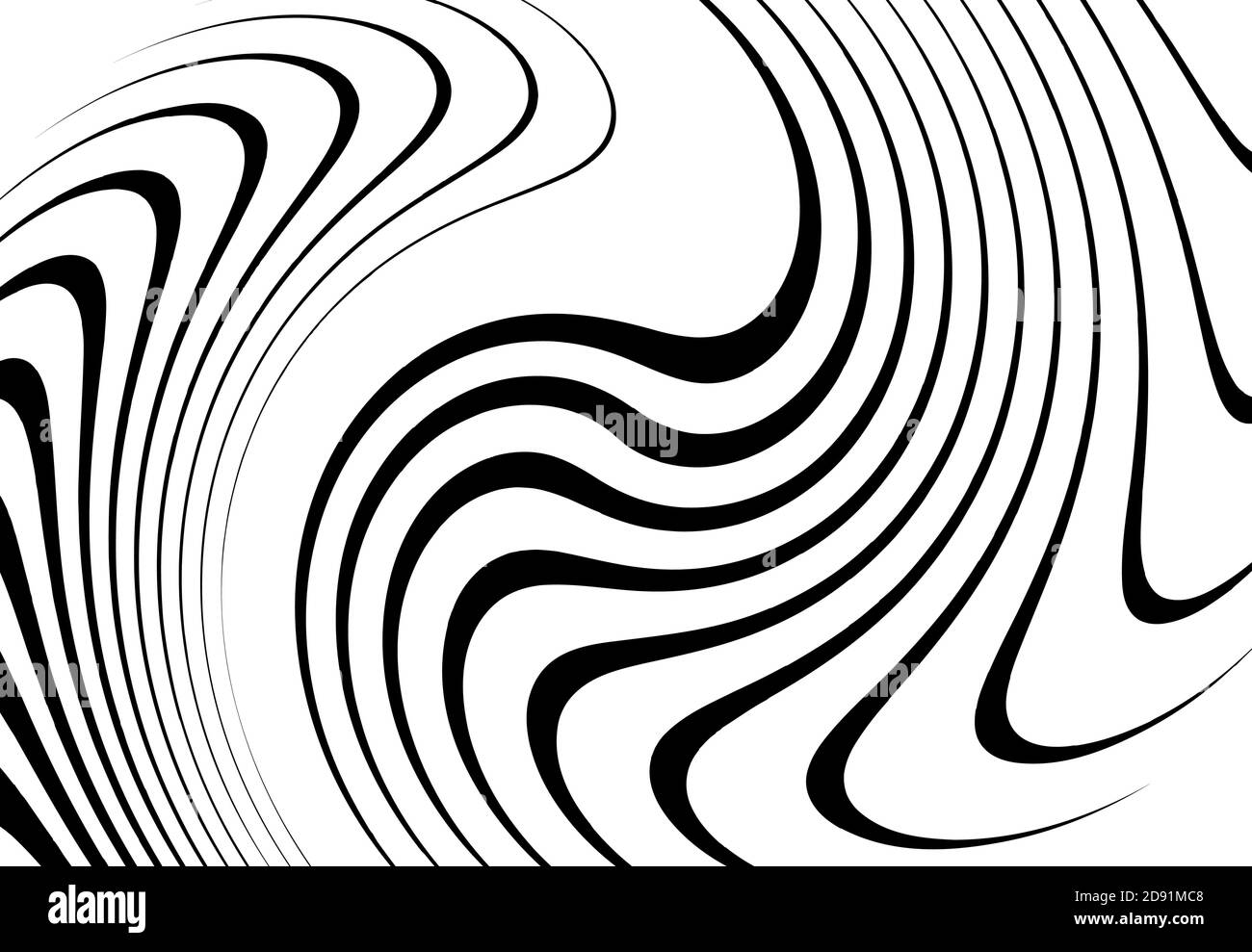 Twist, vortex lines, stripes. Wavy, waving concentric strips and ...