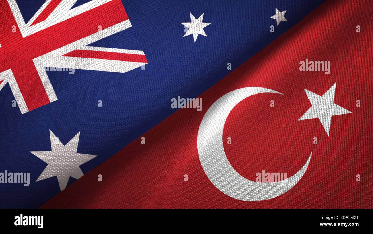 Turkish and australian flag hi-res stock photography and images - Alamy