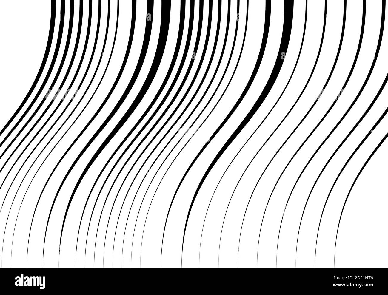 Abstract wavy, waving, billowy and undulating lines, stripes. Squiggly ...