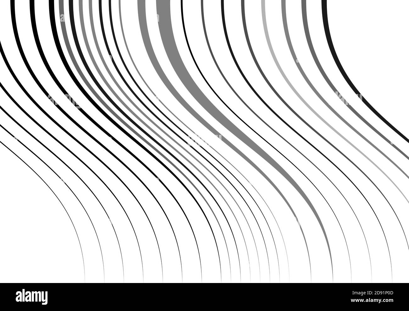 Abstract wavy, waving, billowy and undulating lines, stripes. Squiggly ...