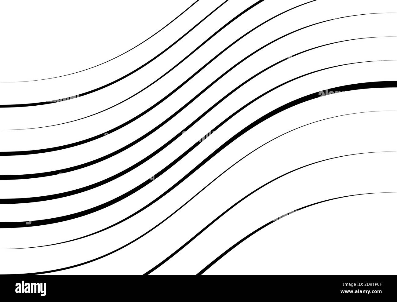 Abstract wavy, waving, billowy and undulating lines, stripes. Squiggly ...