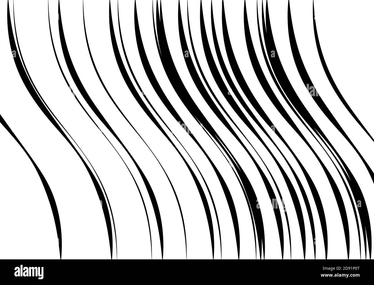 Abstract wavy, waving, billowy and undulating lines, stripes. Squiggly ...