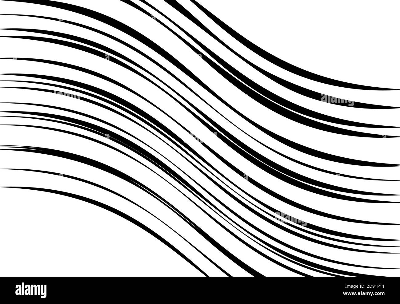 Abstract wavy, waving, billowy and undulating lines, stripes. Squiggly ...