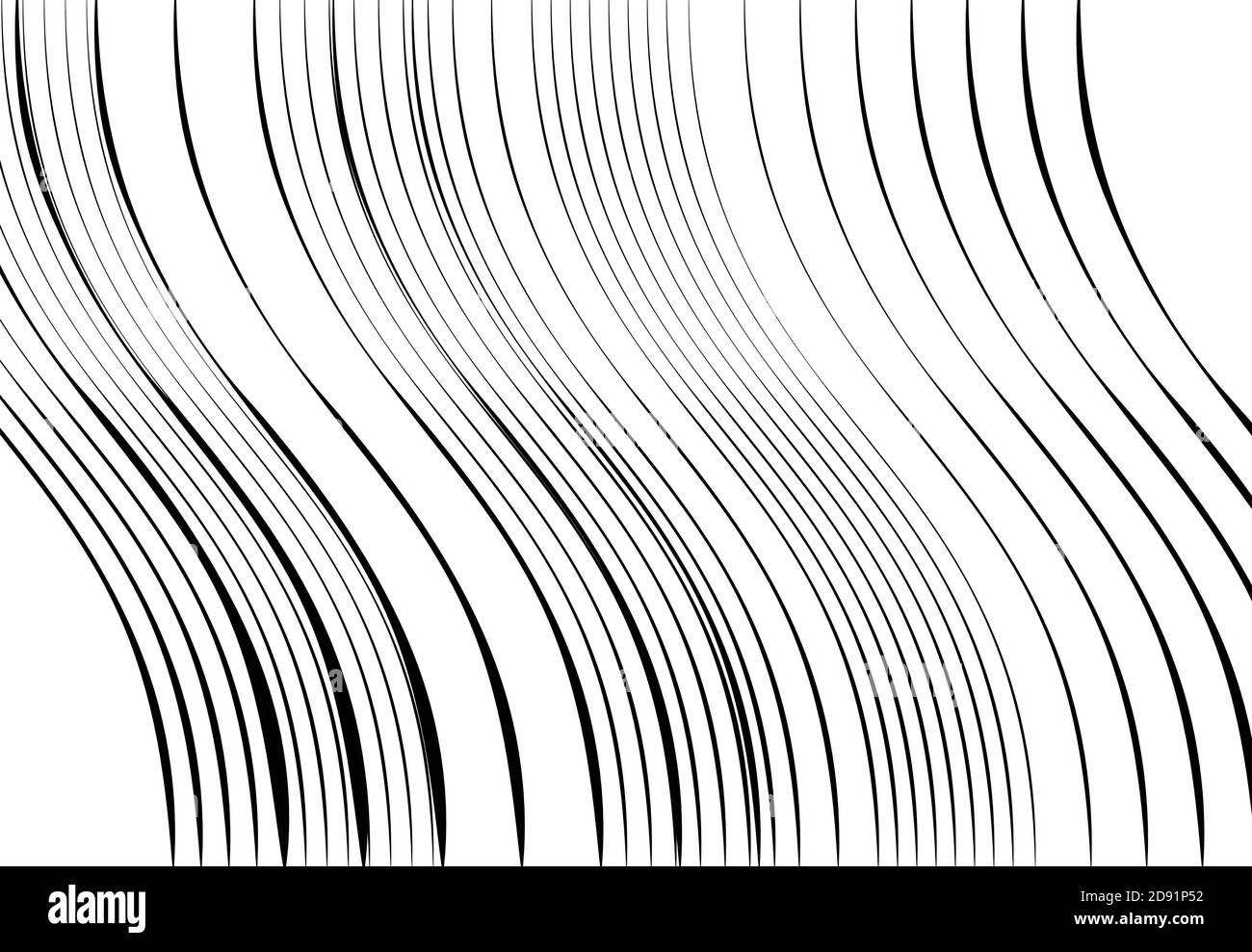 Abstract wavy, waving, billowy and undulating lines, stripes. Squiggly ...