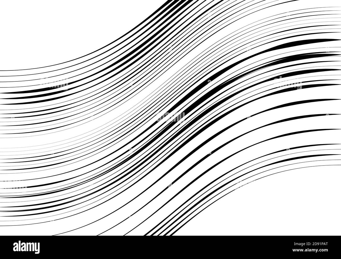 Abstract wavy, waving, billowy and undulating lines, stripes. Squiggly ...