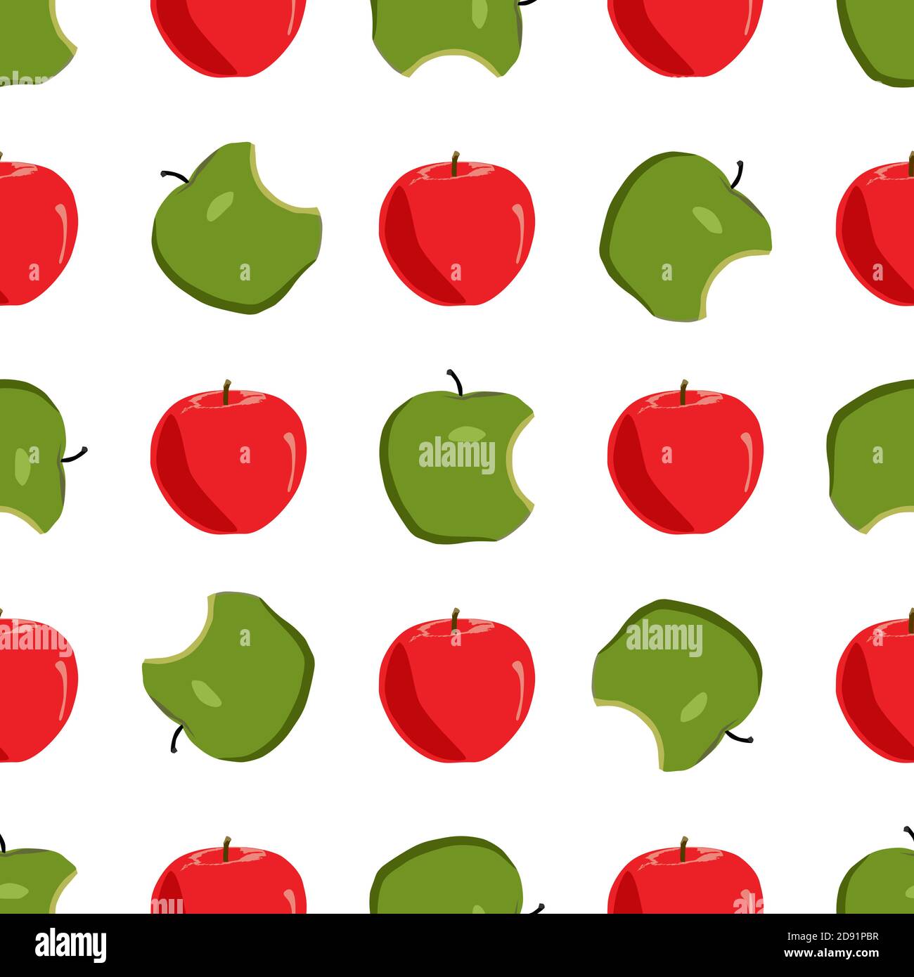 Illustration on theme big colored seamless apple, bright fruit pattern ...
