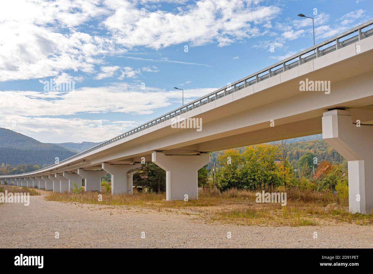 New Elevated Highway Overpass Concrete Bridge Structure Stock Photo - Alamy