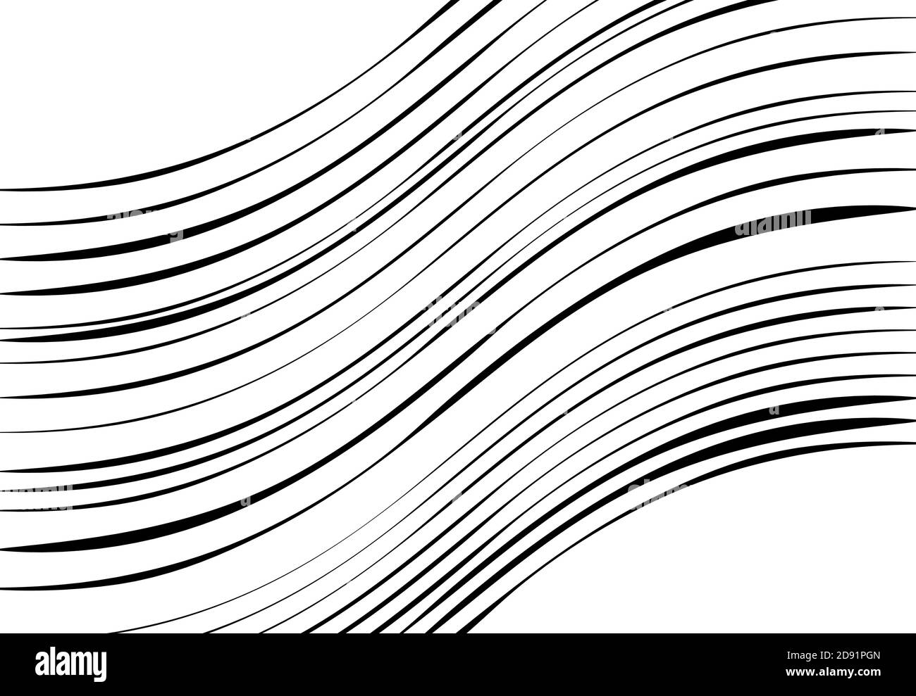 Abstract wavy, waving, billowy and undulating lines, stripes. Squiggly ...