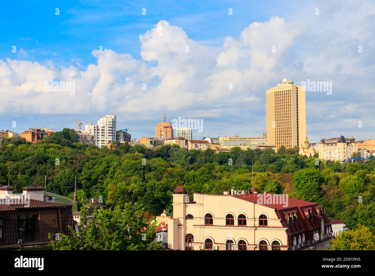 View of historical neighbourhood Podil in Kiev, Ukraine Stock Photo - Alamy