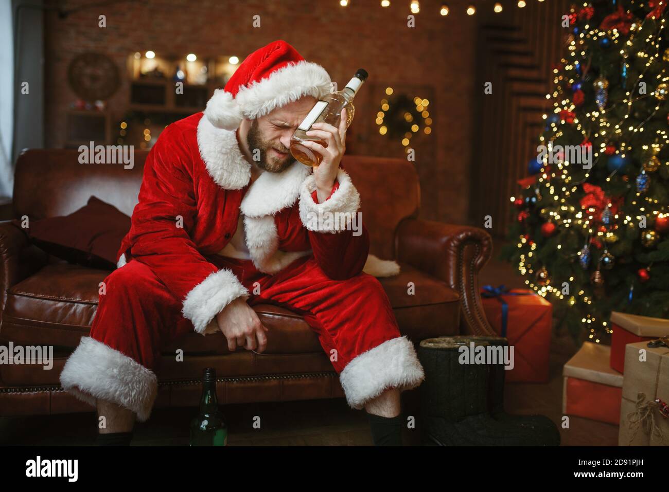 Santa Passed Out Drunk