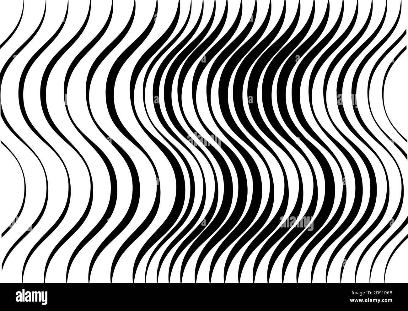 Abstract wavy, waving, billowy and undulating lines, stripes. Squiggly ...