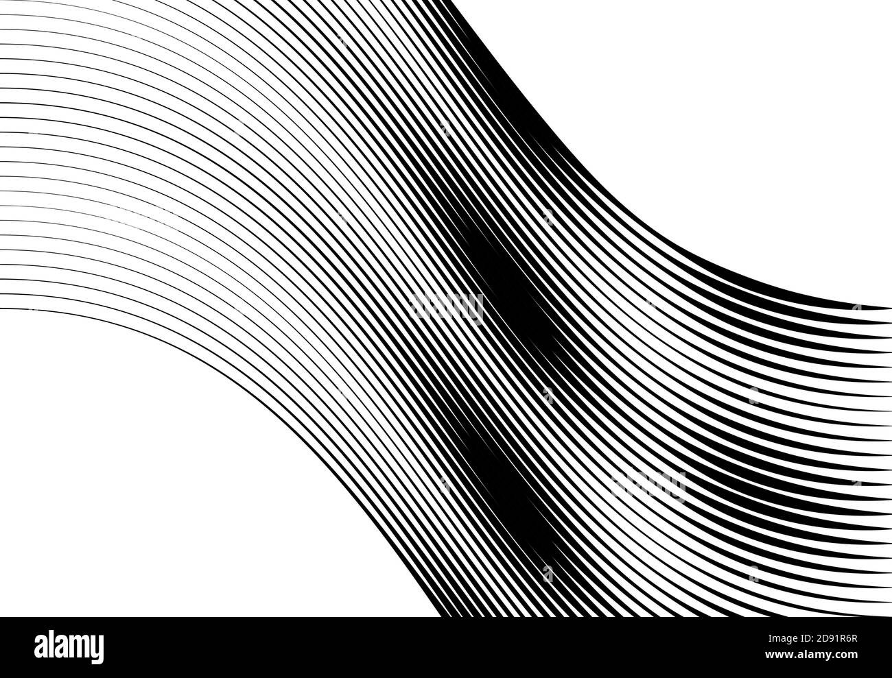 Abstract wavy, waving, billowy and undulating lines, stripes. Squiggly ...
