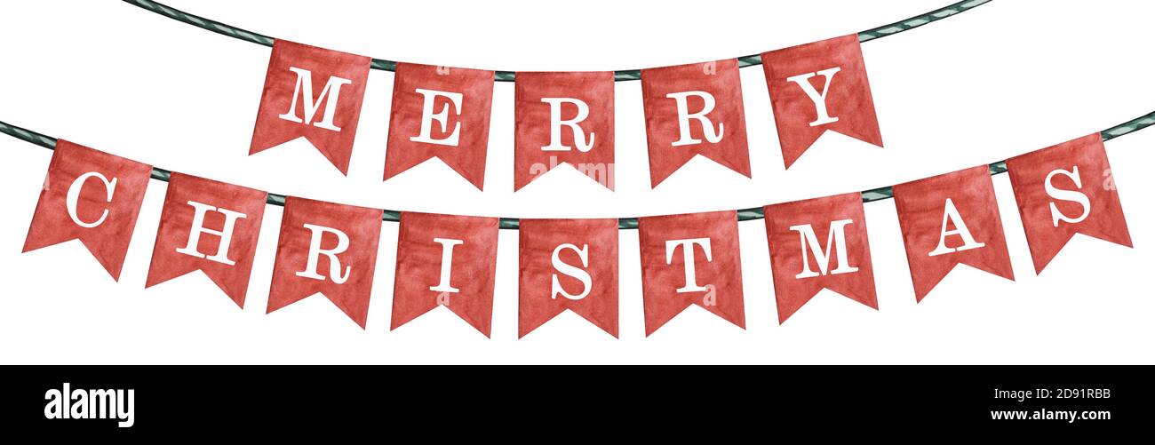 Holiday decorations in the form of colorful flags Stock Photo - Alamy