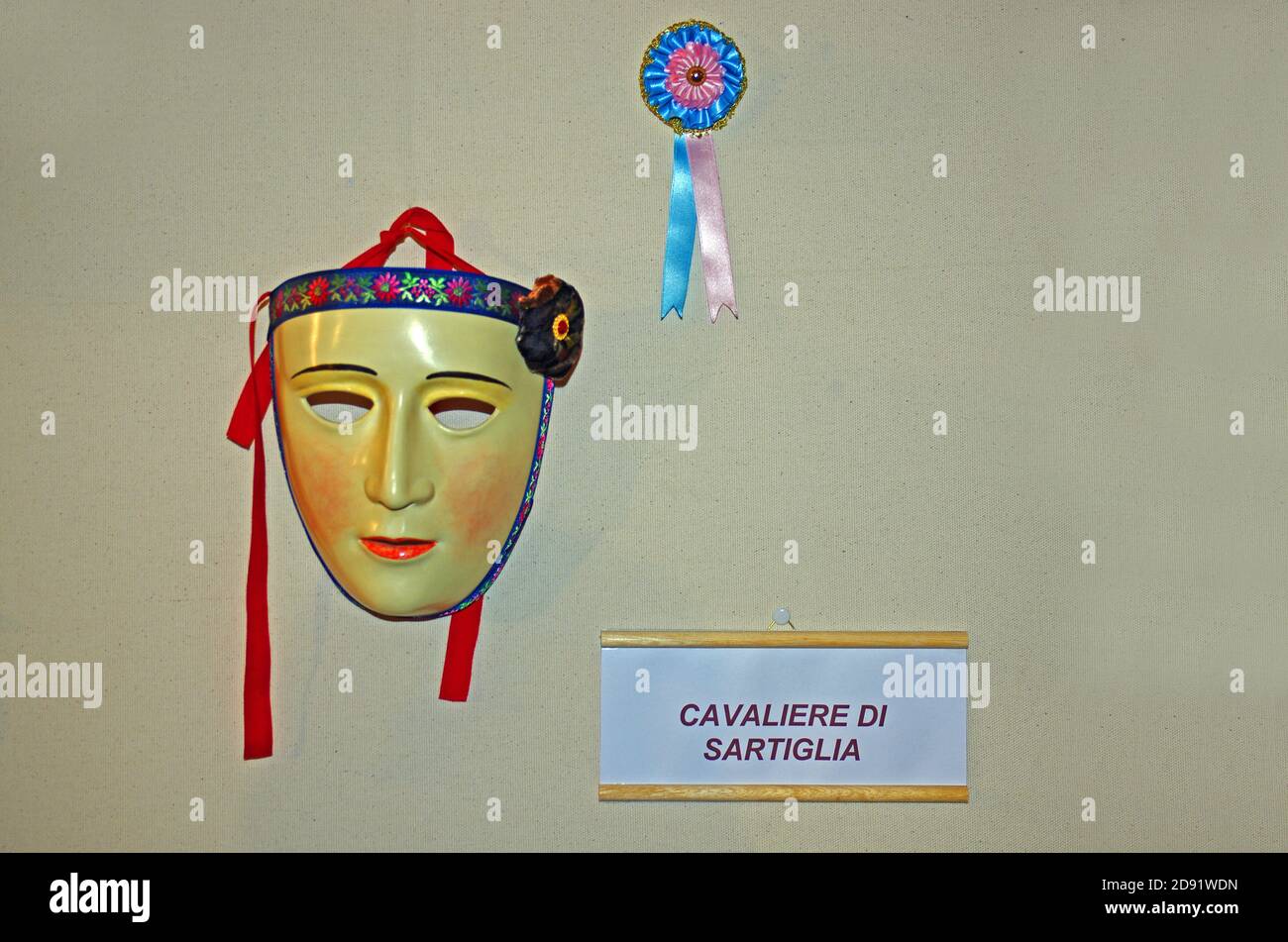 Sardinian traditional mask of Sartiglia, Carnival festival of Oristano ...