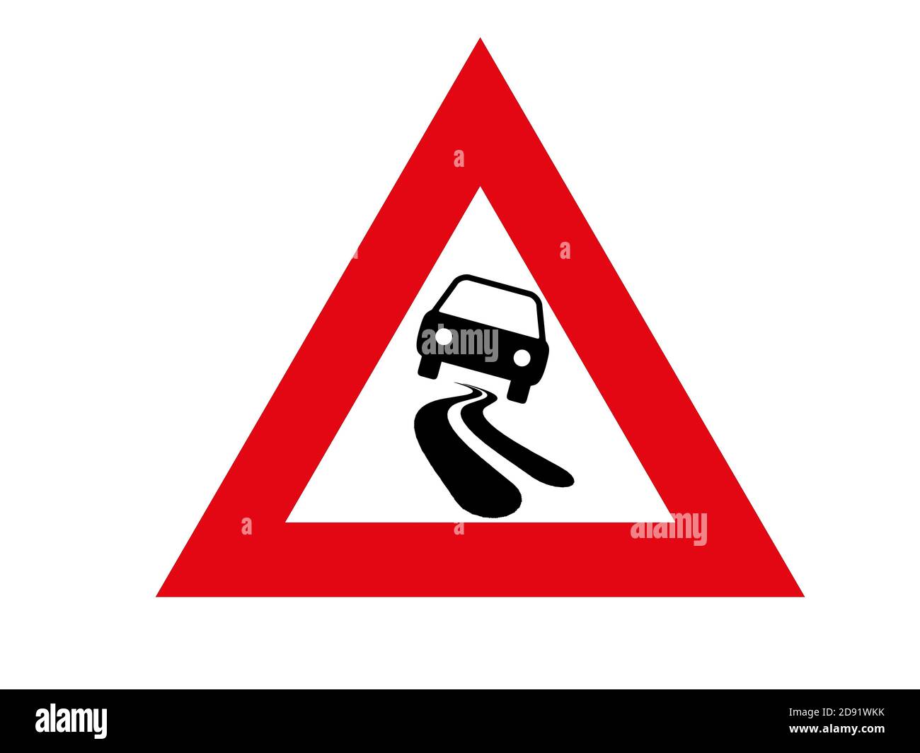 Caution - danger of slipping vector warning sign isolated Stock Photo ...