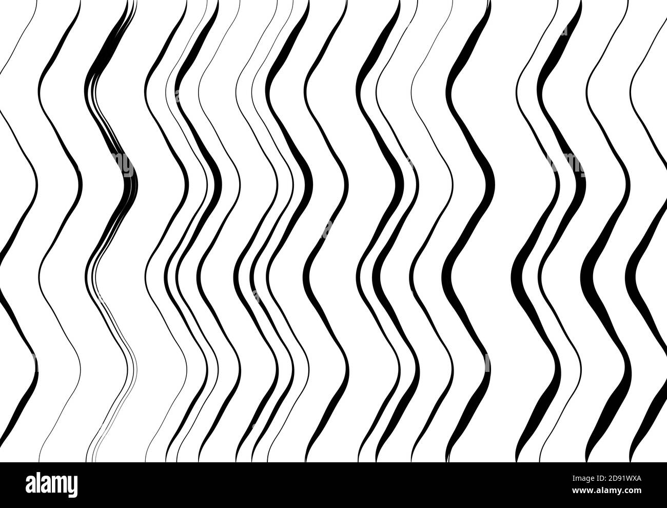 Abstract wavy, waving, billowy and undulating lines, stripes. Squiggly ...