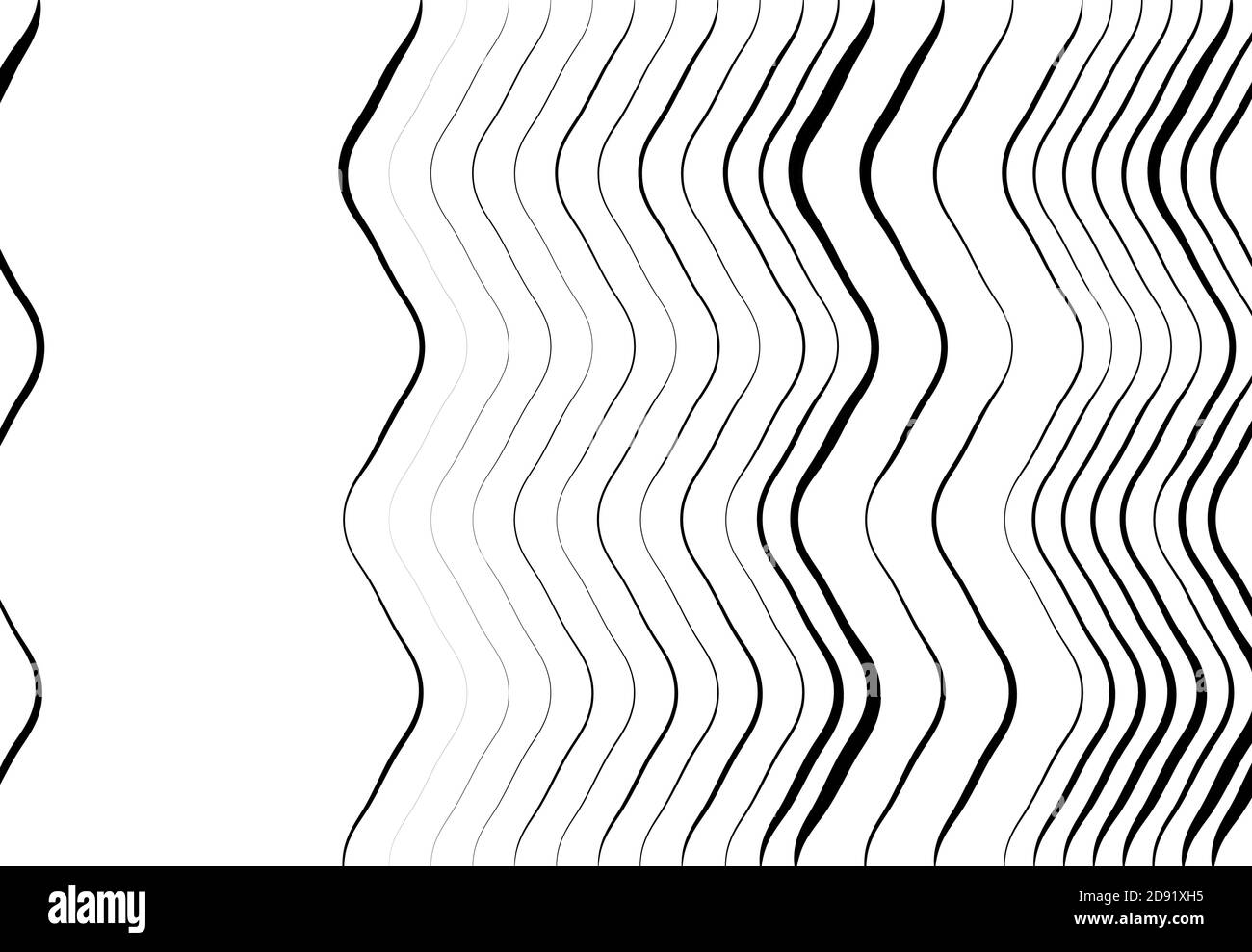 Abstract wavy, waving, billowy and undulating lines, stripes. Squiggly ...
