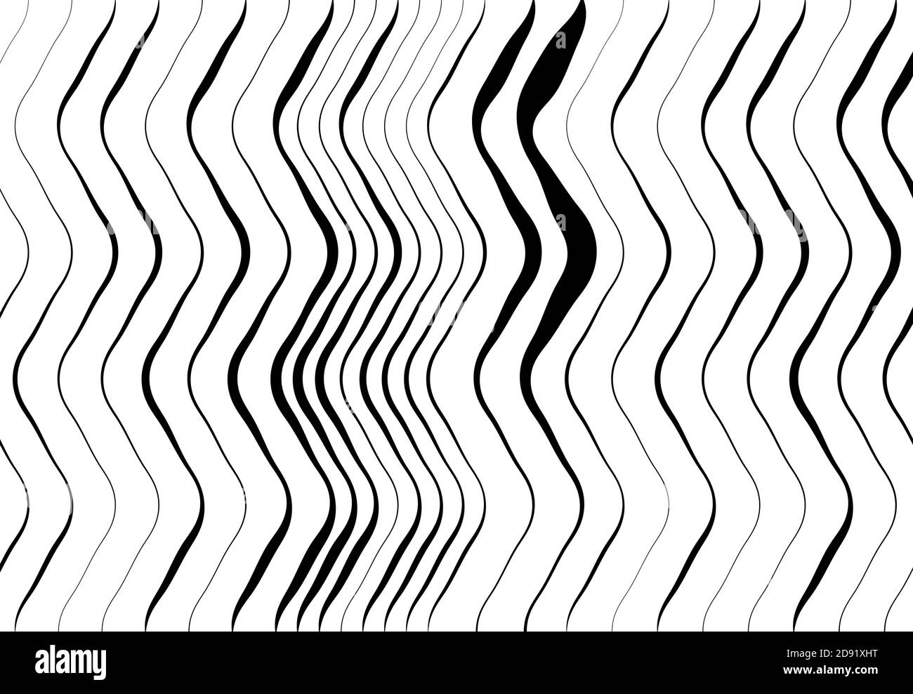 Abstract wavy, waving, billowy and undulating lines, stripes. Squiggly ...