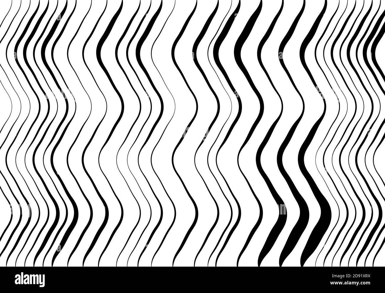 Abstract wavy, waving, billowy and undulating lines, stripes. Squiggly ...