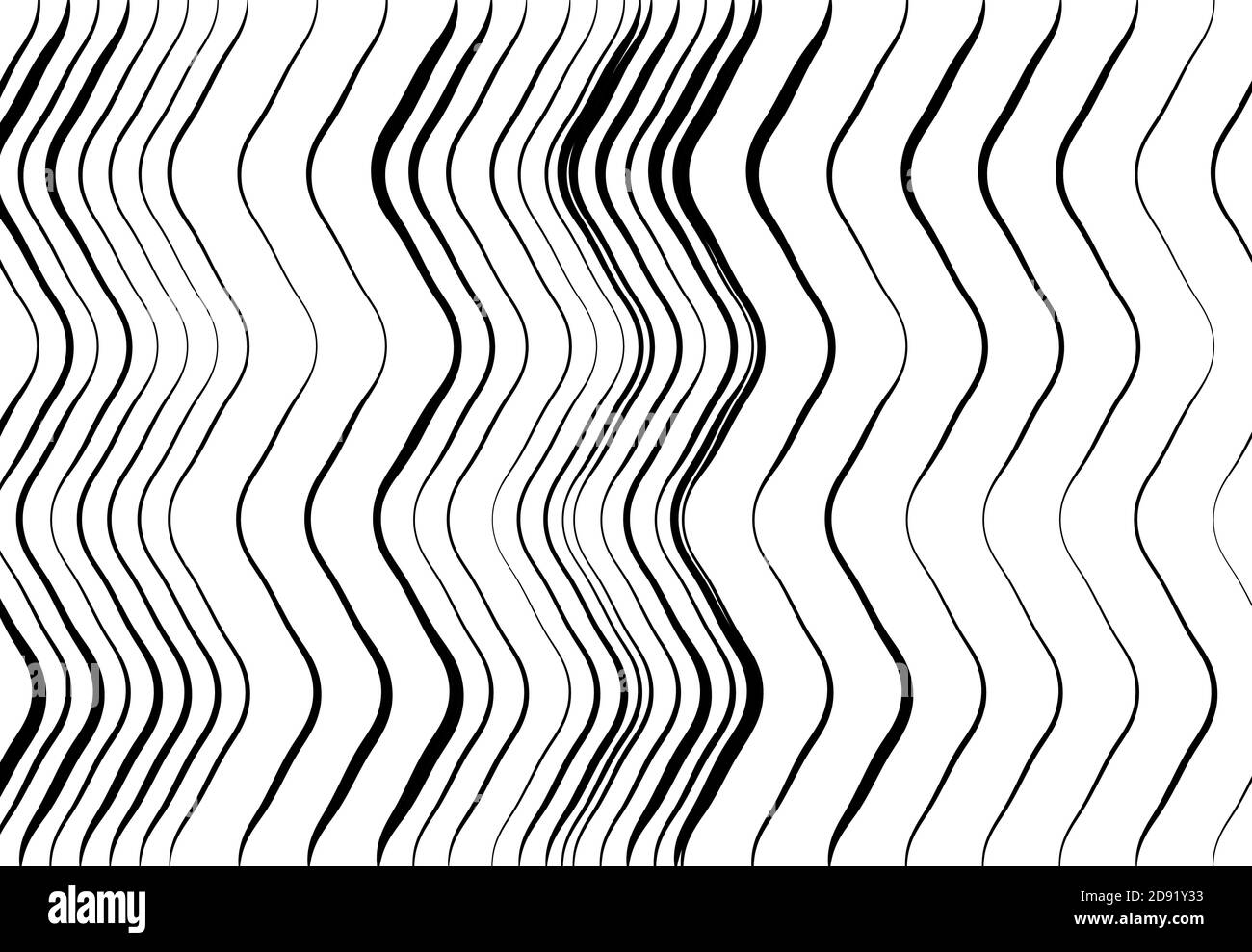 Abstract wavy, waving, billowy and undulating lines, stripes. Squiggly ...