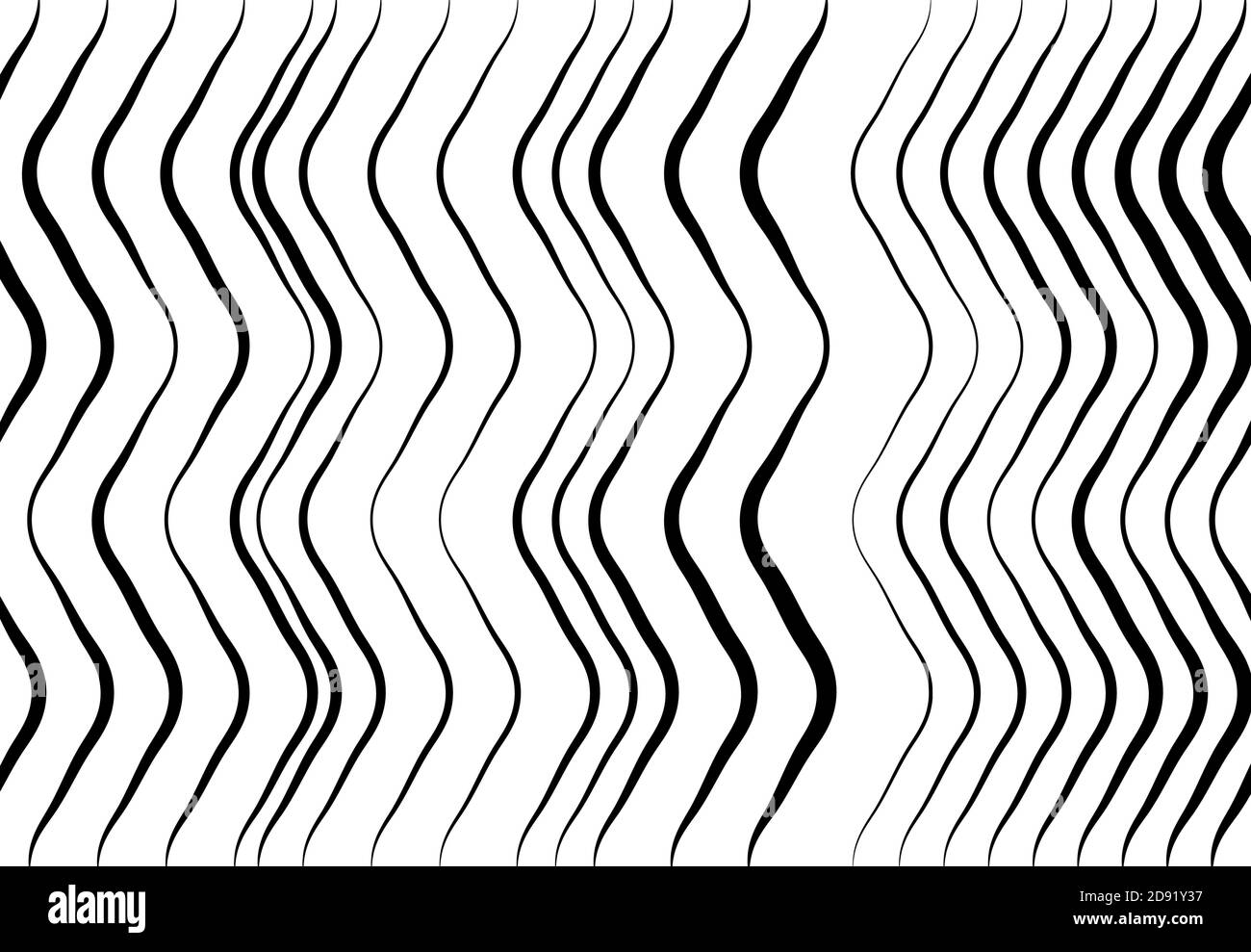 Abstract wavy, waving, billowy and undulating lines, stripes. Squiggly ...