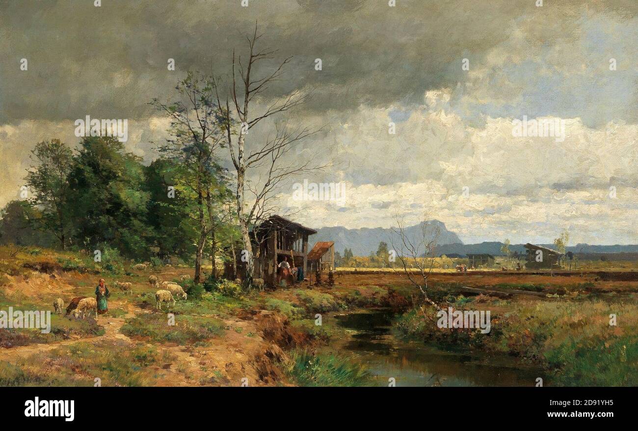 Karl Heinisch - Scene of the Murnauer Moos Stock Photo - Alamy
