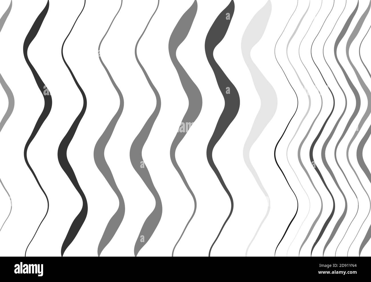 Abstract wavy, waving, billowy and undulating lines, stripes. Squiggly ...