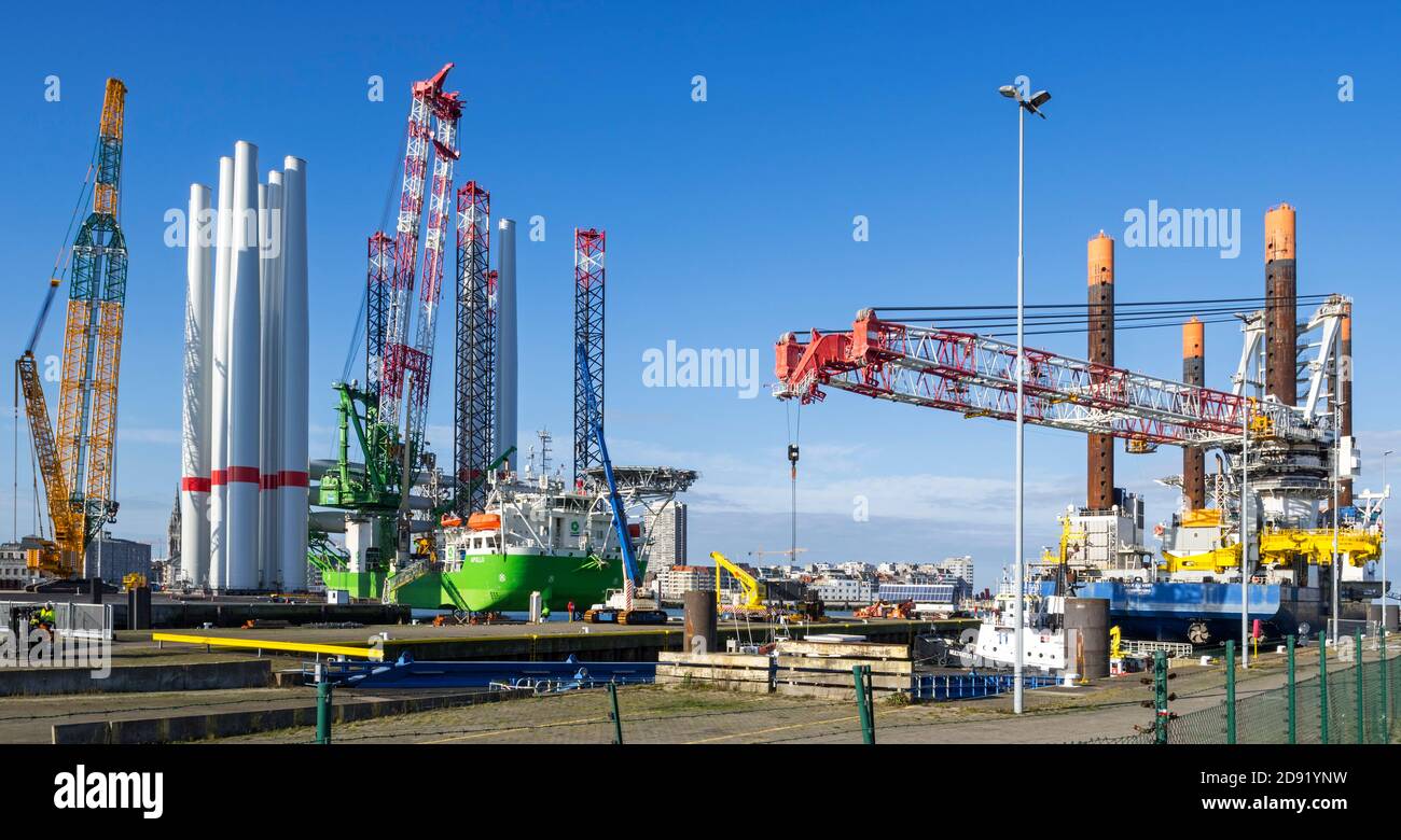 Installation vessels Apollo and Vole Au Vent moored at REBO heavy load ...