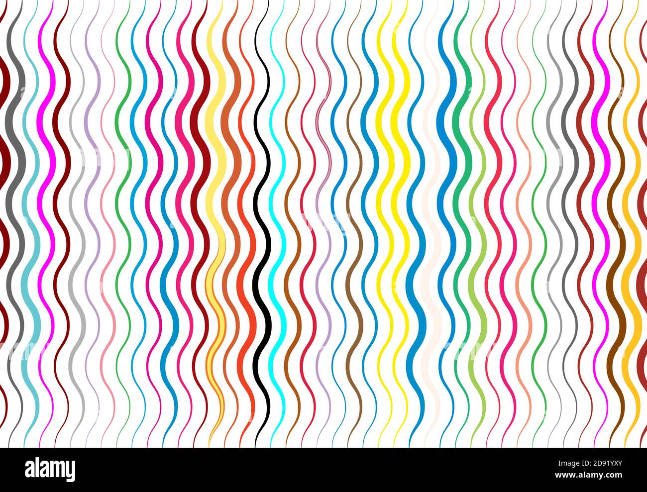 Abstract wavy, waving, billowy and undulating lines, stripes. Squiggly ...