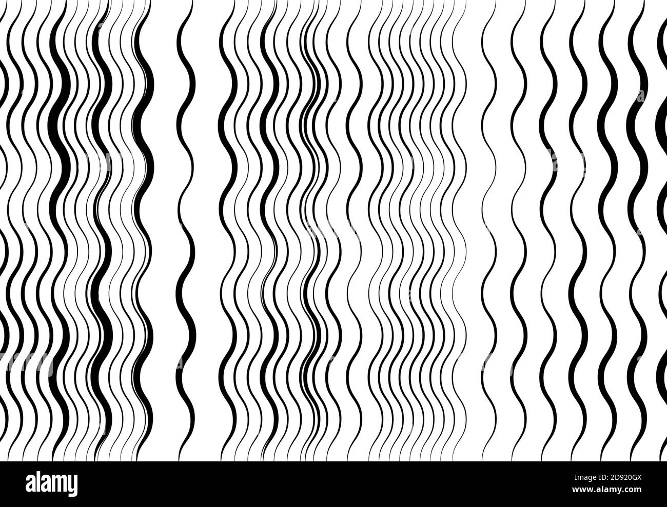 Abstract wavy, waving, billowy and undulating lines, stripes. Squiggly ...