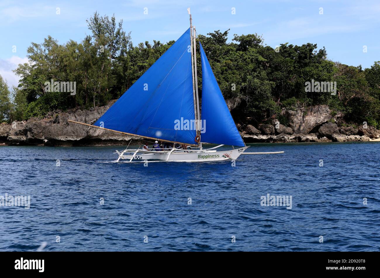Small sailing boats at the sunset. Boracay, Philippines Stock Photo - Alamy