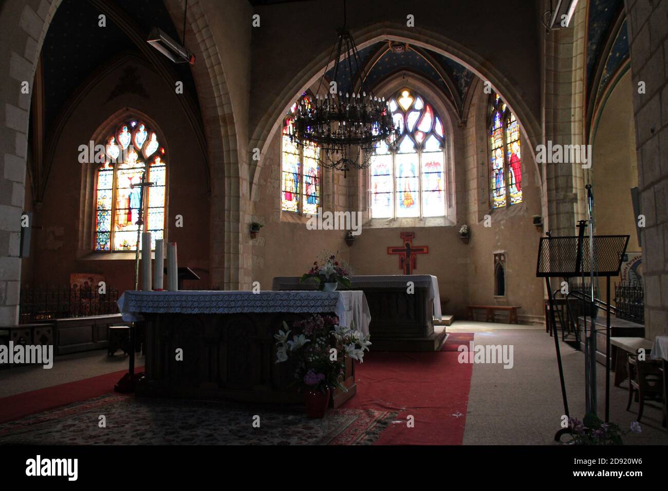roman church (our lady) in vierzon (france Stock Photo - Alamy