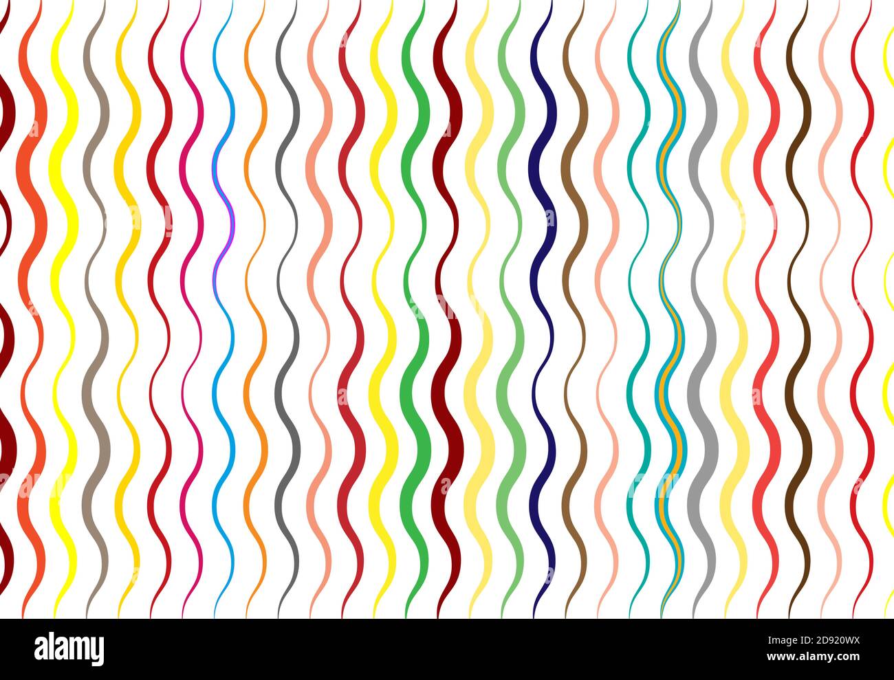 Abstract wavy, waving, billowy and undulating lines, stripes. Squiggly ...