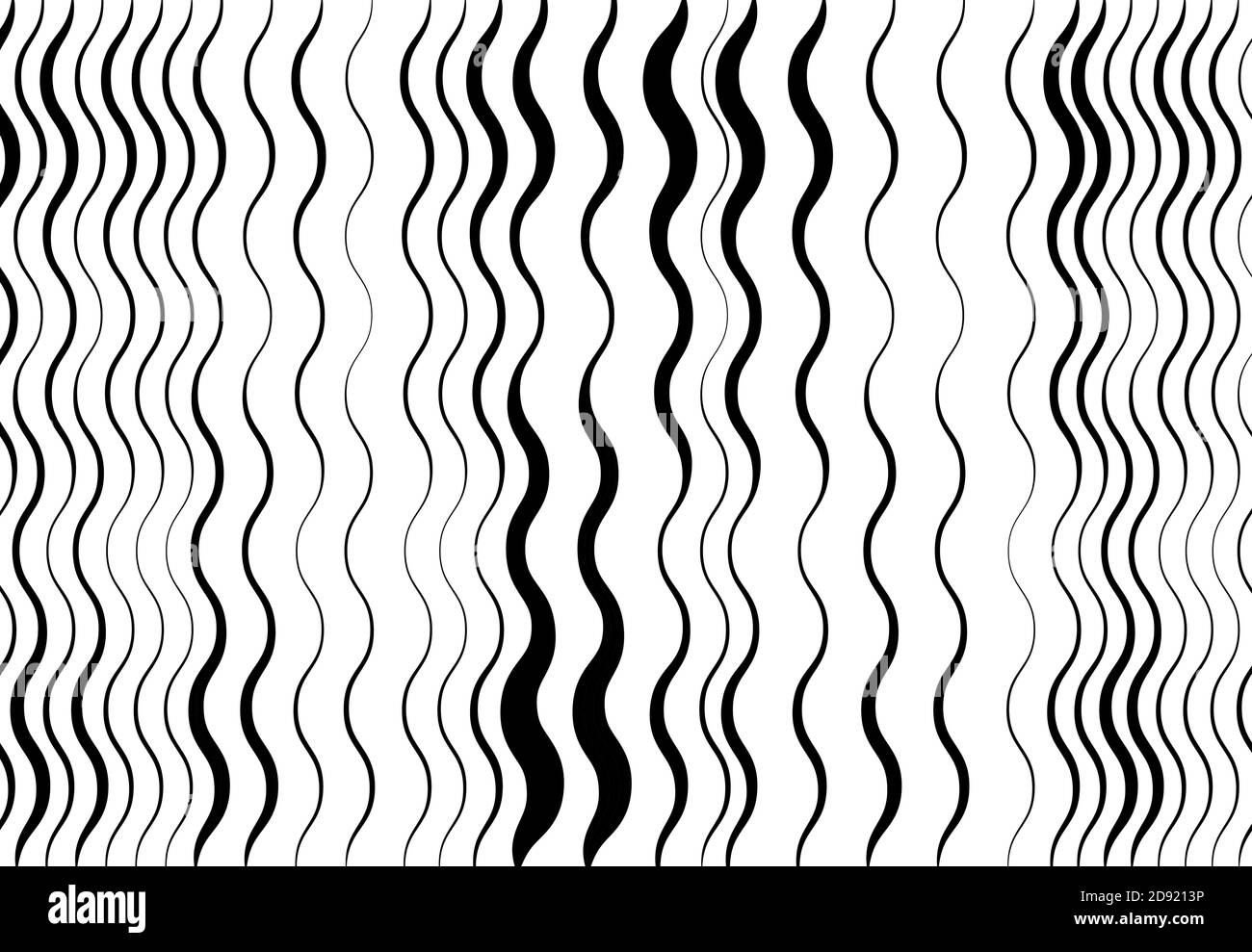 Abstract wavy, waving, billowy and undulating lines, stripes. Squiggly ...