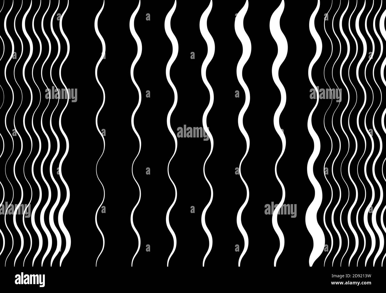 Abstract wavy, waving, billowy and undulating lines, stripes. Squiggly ...