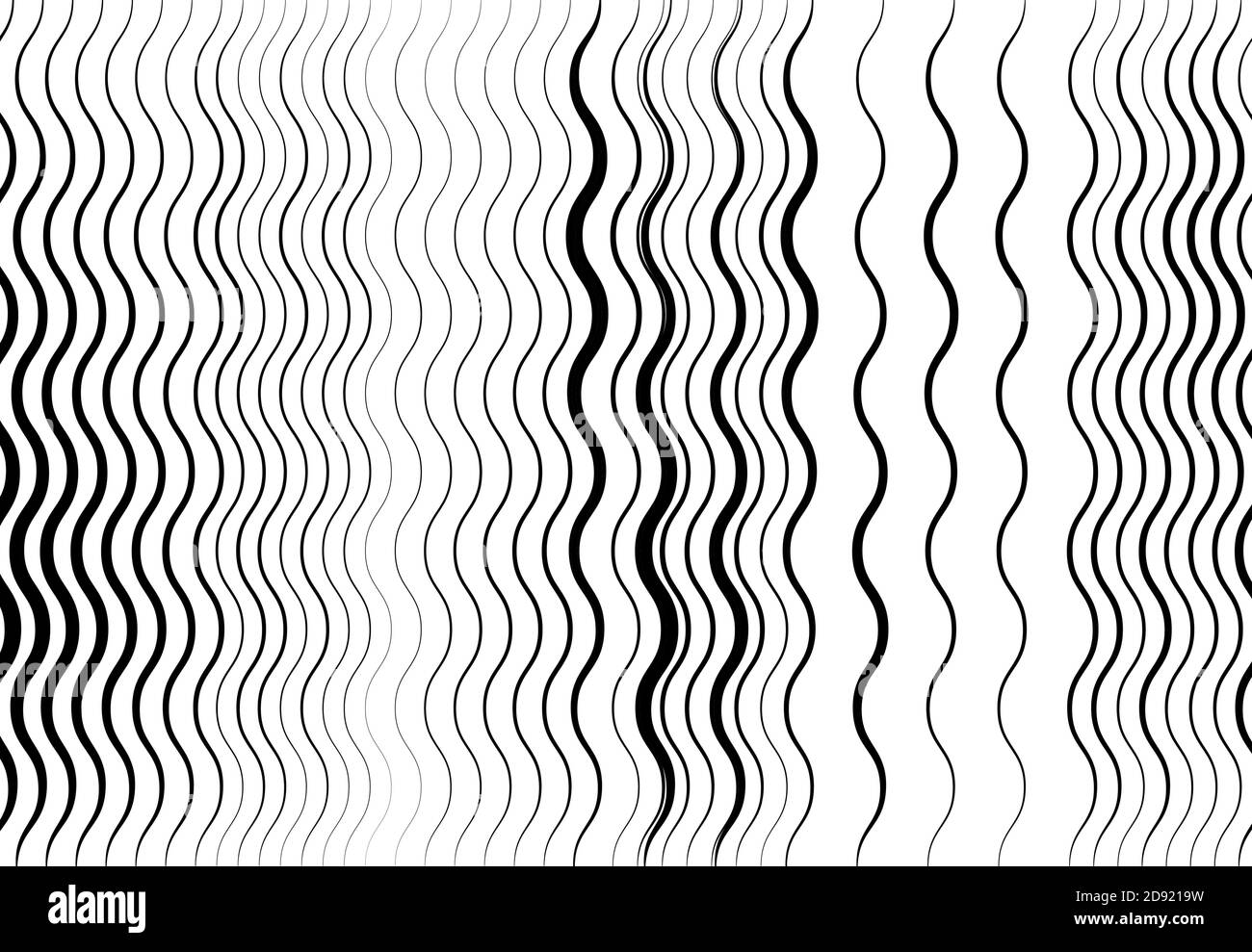 Abstract wavy, waving, billowy and undulating lines, stripes. Squiggly ...
