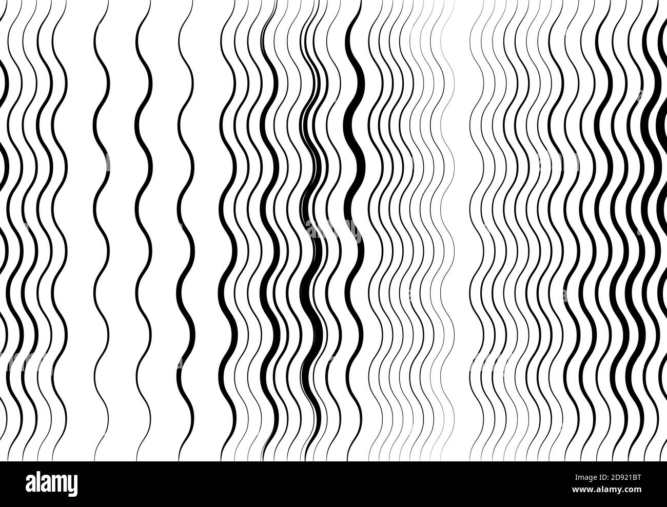 Abstract wavy, waving, billowy and undulating lines, stripes. Squiggly ...