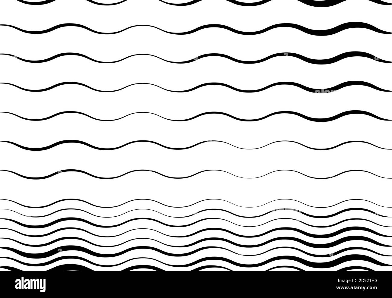 Abstract wavy, waving, billowy and undulating lines, stripes. Squiggly ...
