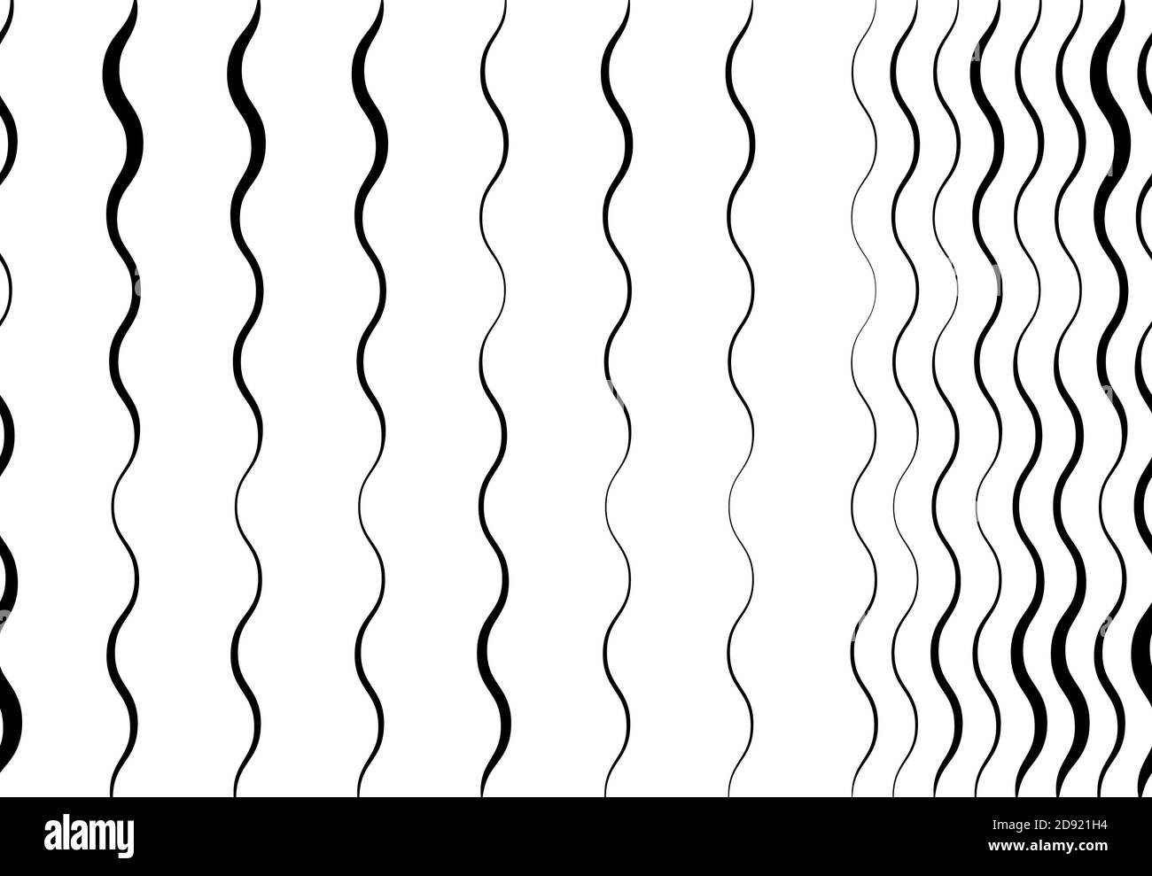 Abstract wavy, waving, billowy and undulating lines, stripes. Squiggly ...