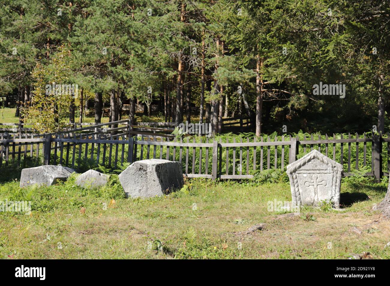 Stecak, a medieval tombstones (decorated with symbolic motifs) located ...