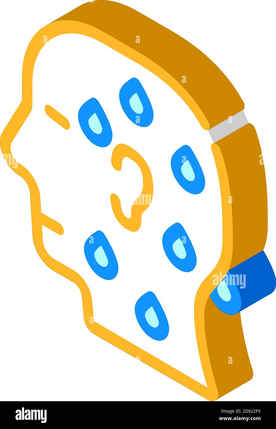 pre-infarction, cold sweat isometric icon vector illustration Stock ...